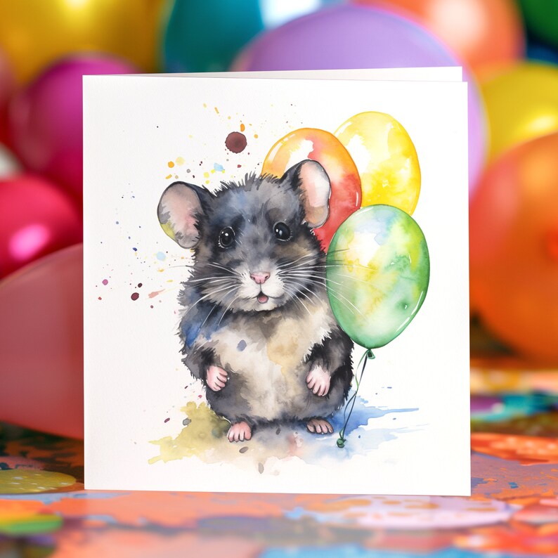 Hamster Birthday Card Personalised Greeting Card for Hamster Lovers ...