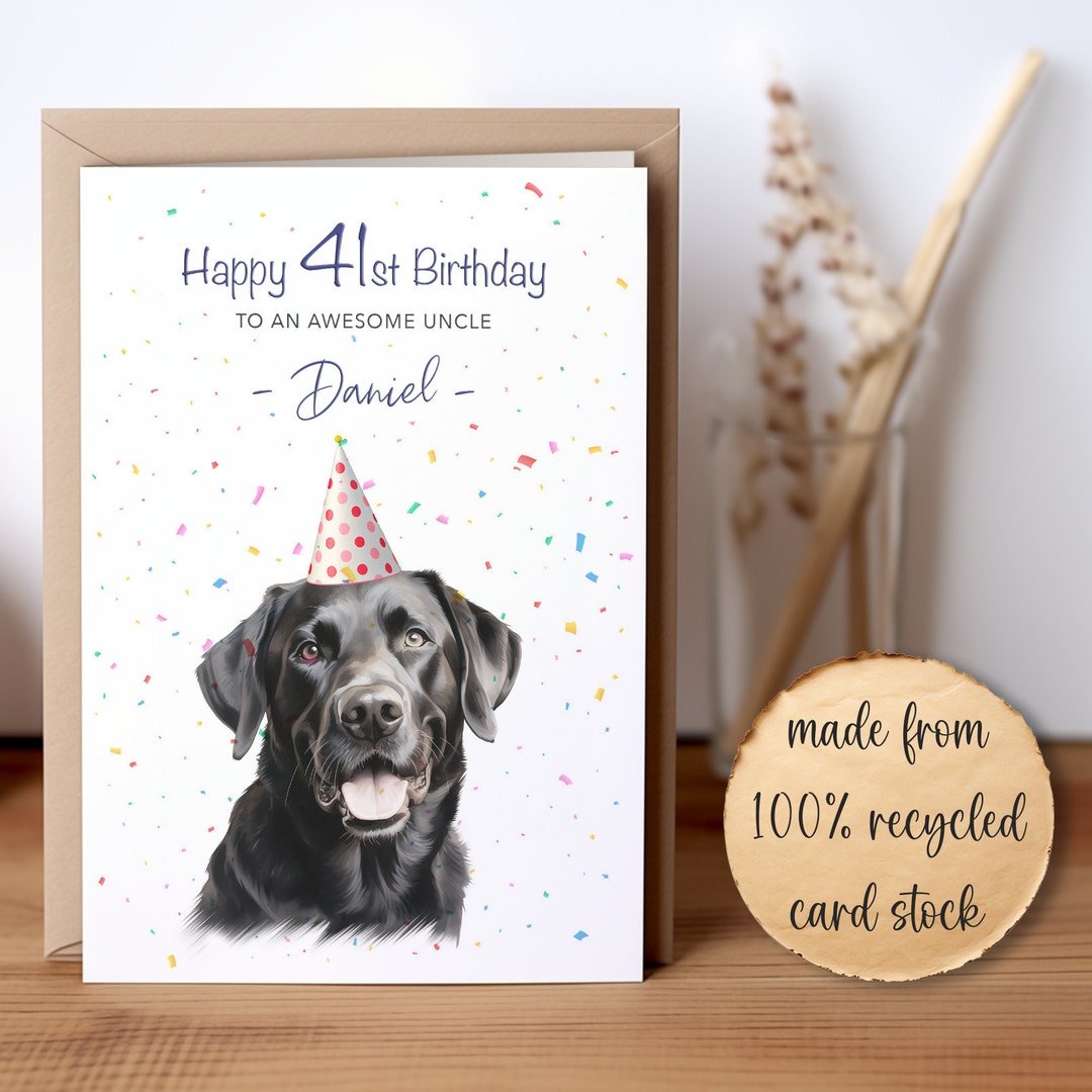 Labrador Birthday Card A Card for Dog Lovers Dog Card Cute Gift Dog ...