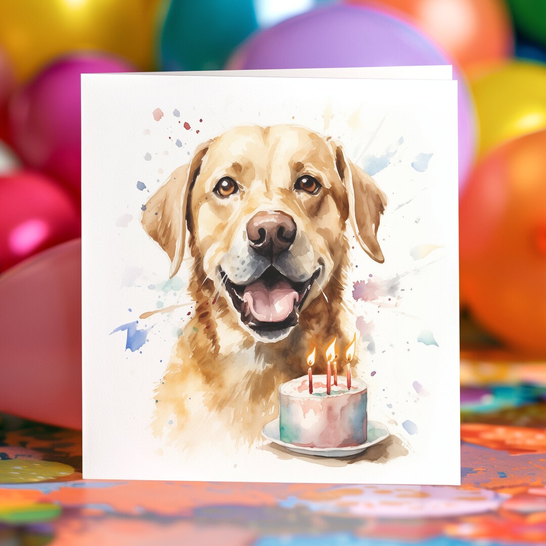 Labrador Birthday Card, Personalised Greeting Card for Dog Lovers ...