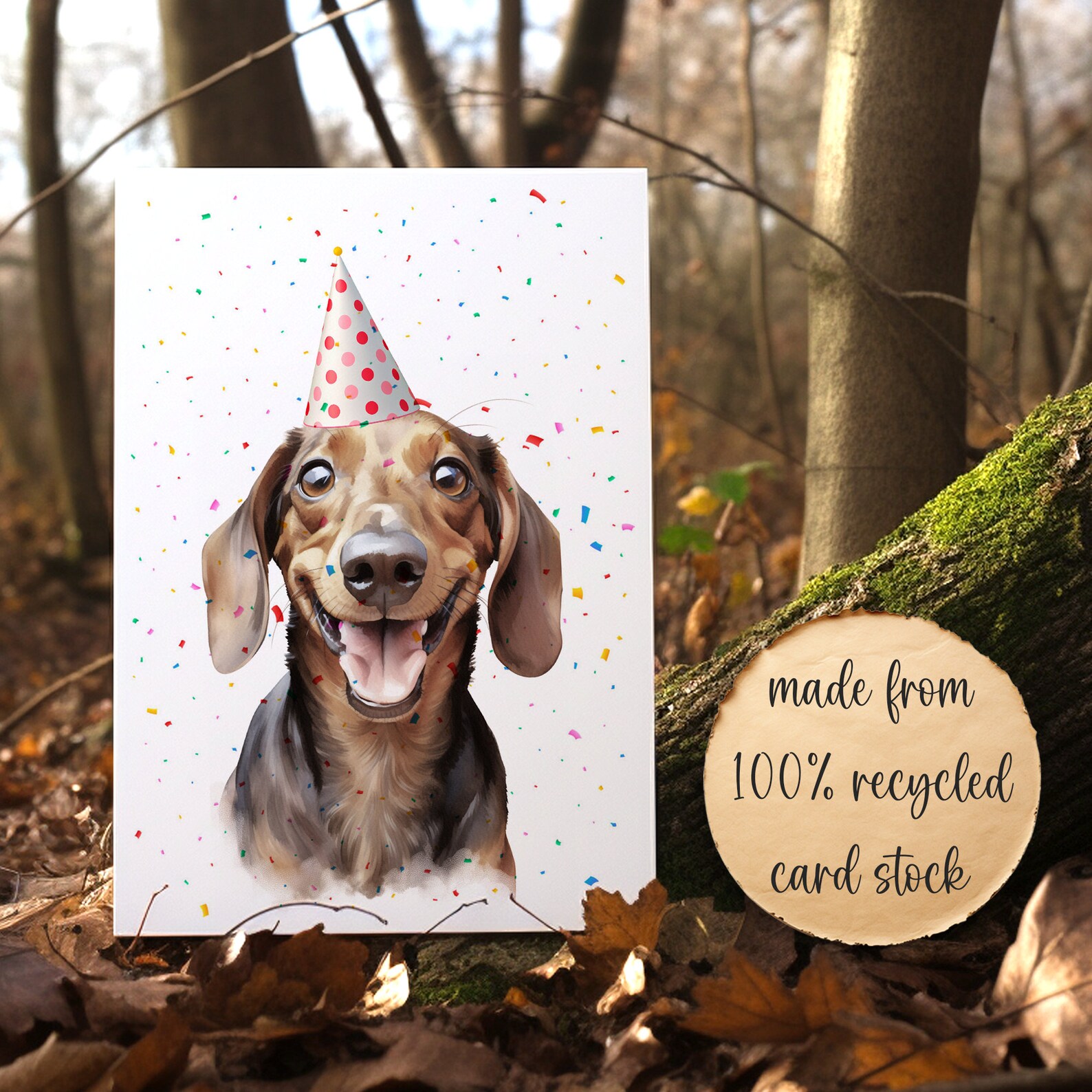 Dachshund Birthday Card Sausage Dog Gift Dog Lovers Card Cute Gift Dog ...