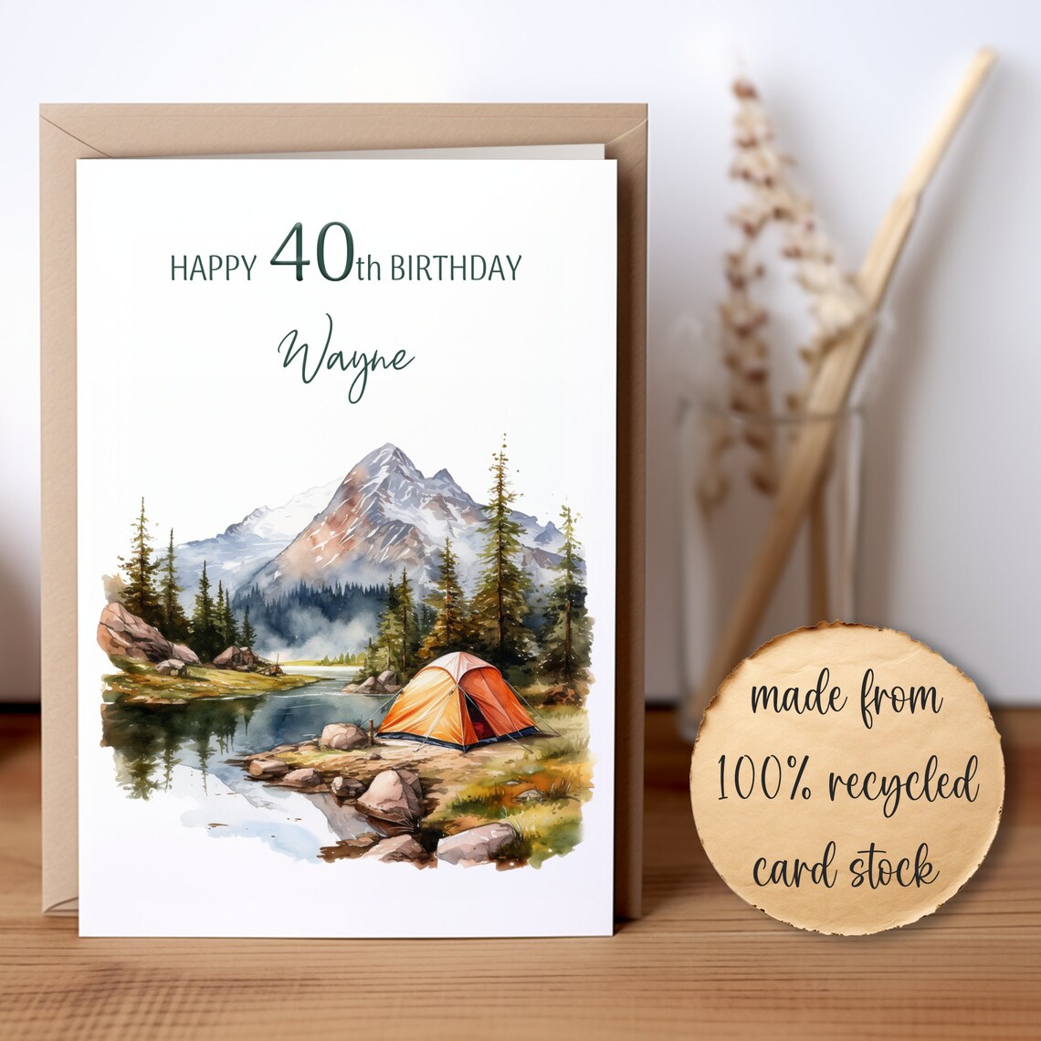 Outdoors Birthday Card Camping, Outdoor Adventure, Hiking, Backpacking ...