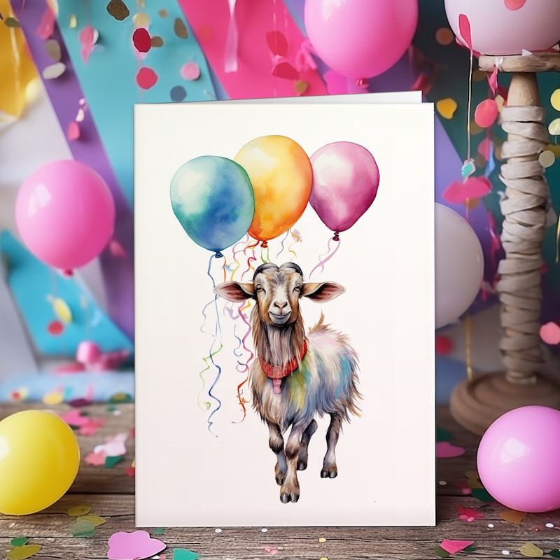 Goat Birthday Card - Etsy