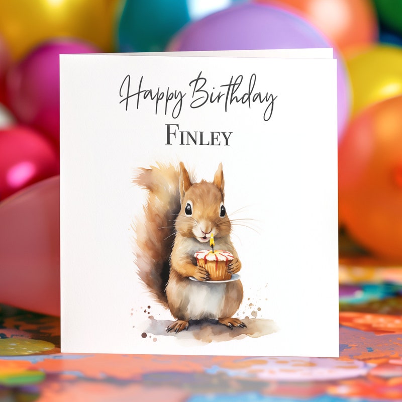 Squirrel Happy Birthday - Etsy