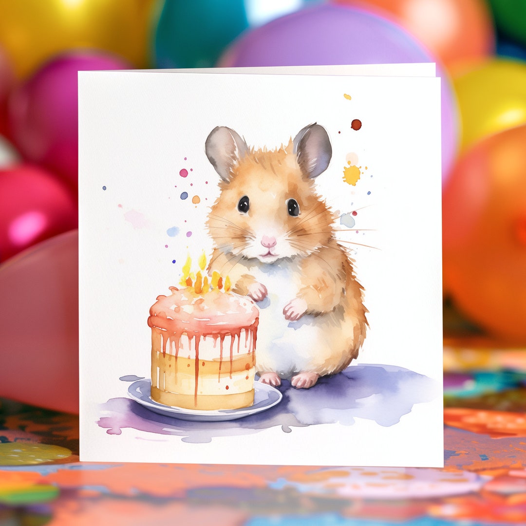 Hamster Birthday Card Personalised Greeting Card for Hamster Lovers ...