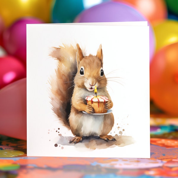 Squirrel Happy Birthday - Etsy
