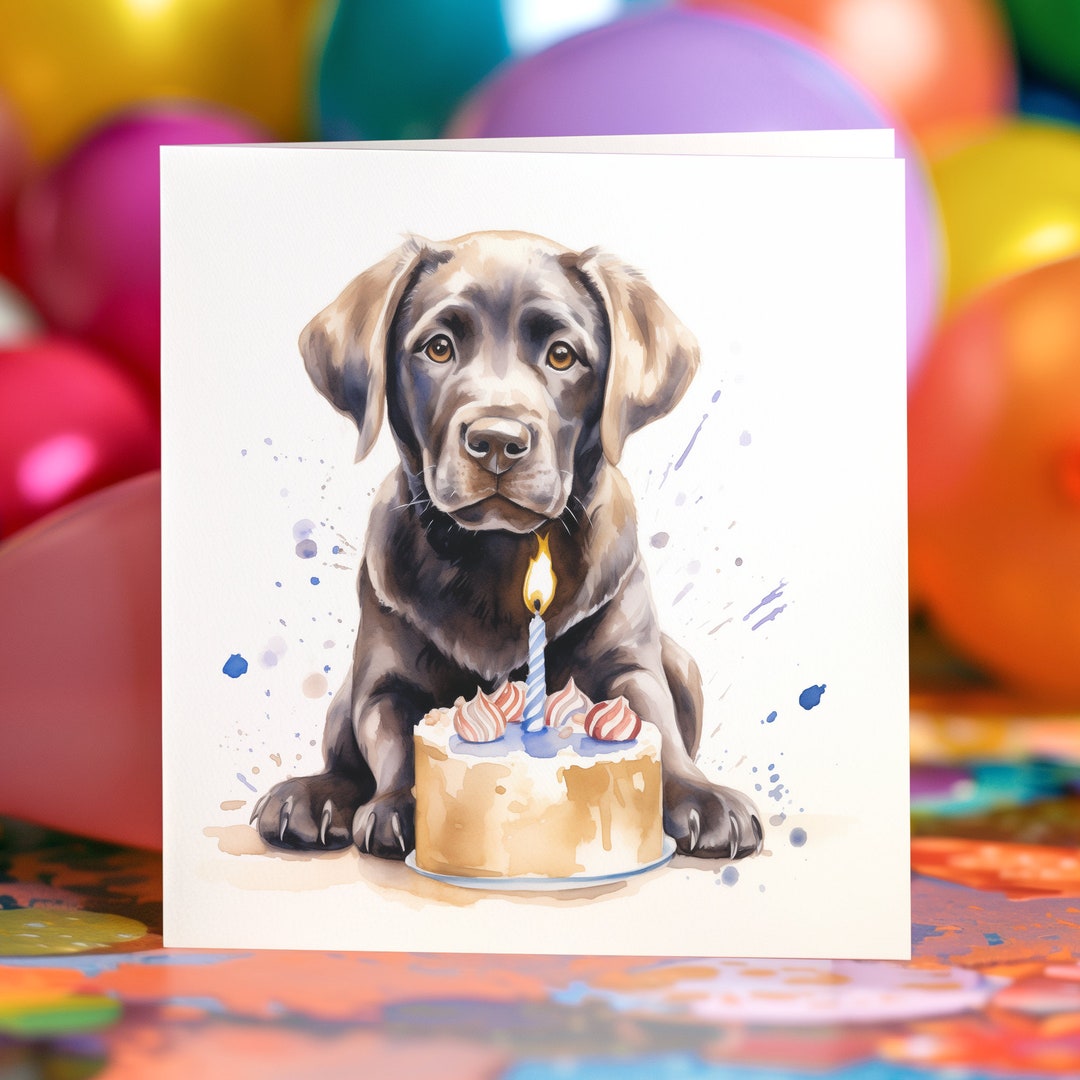 Labrador Birthday Card, Personalised Greeting Card for Dog Lovers ...