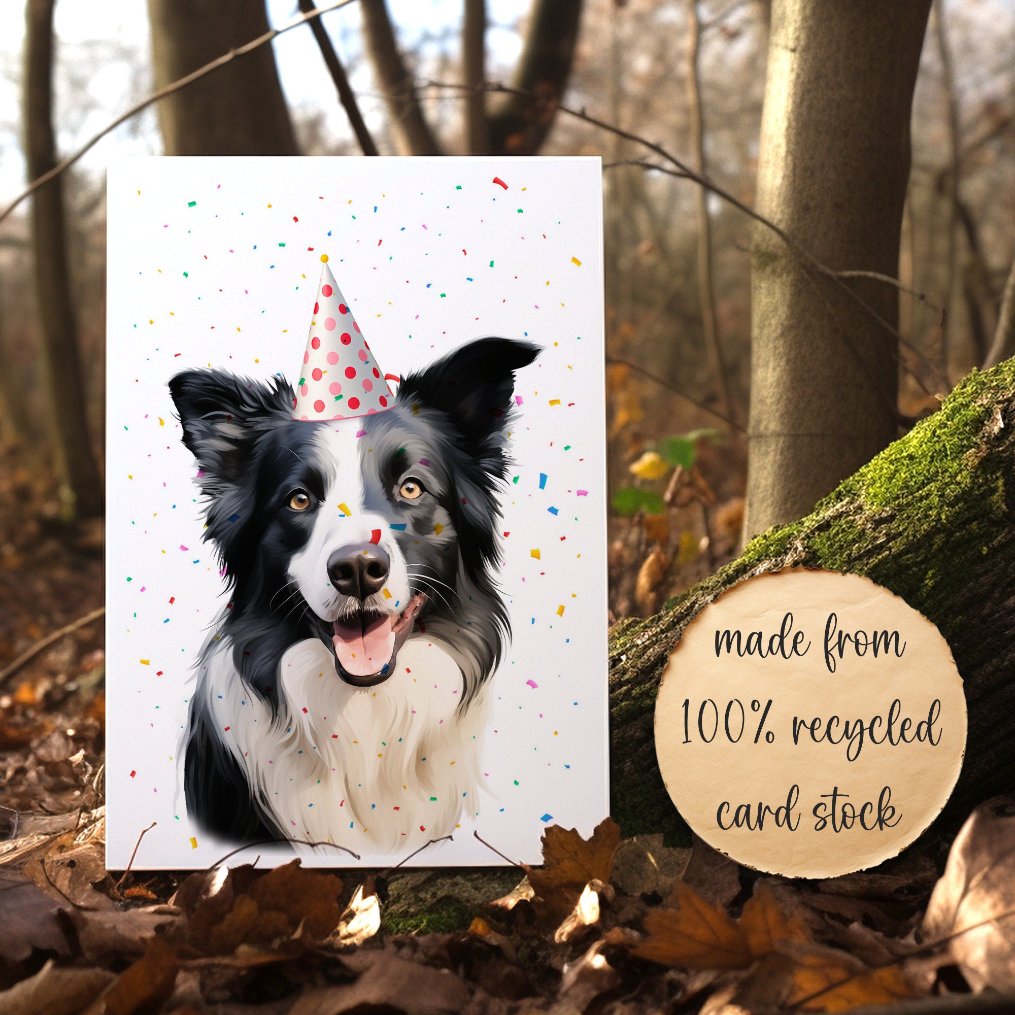 Border Collie Birthday Card | A Card for Dog Lovers! | Dog Card | Cute ...
