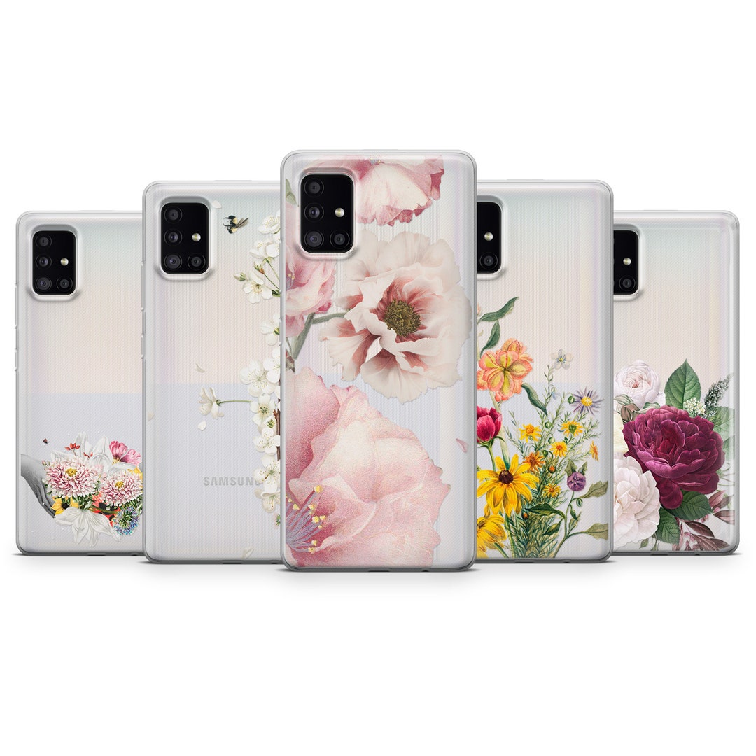 Spring Flower Phone Case Colorful Bouquet Flower Clear Gel Cover Fits ...