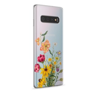 Spring Flower Phone Case Colorful Bouquet Flower Clear Gel Cover Fits ...