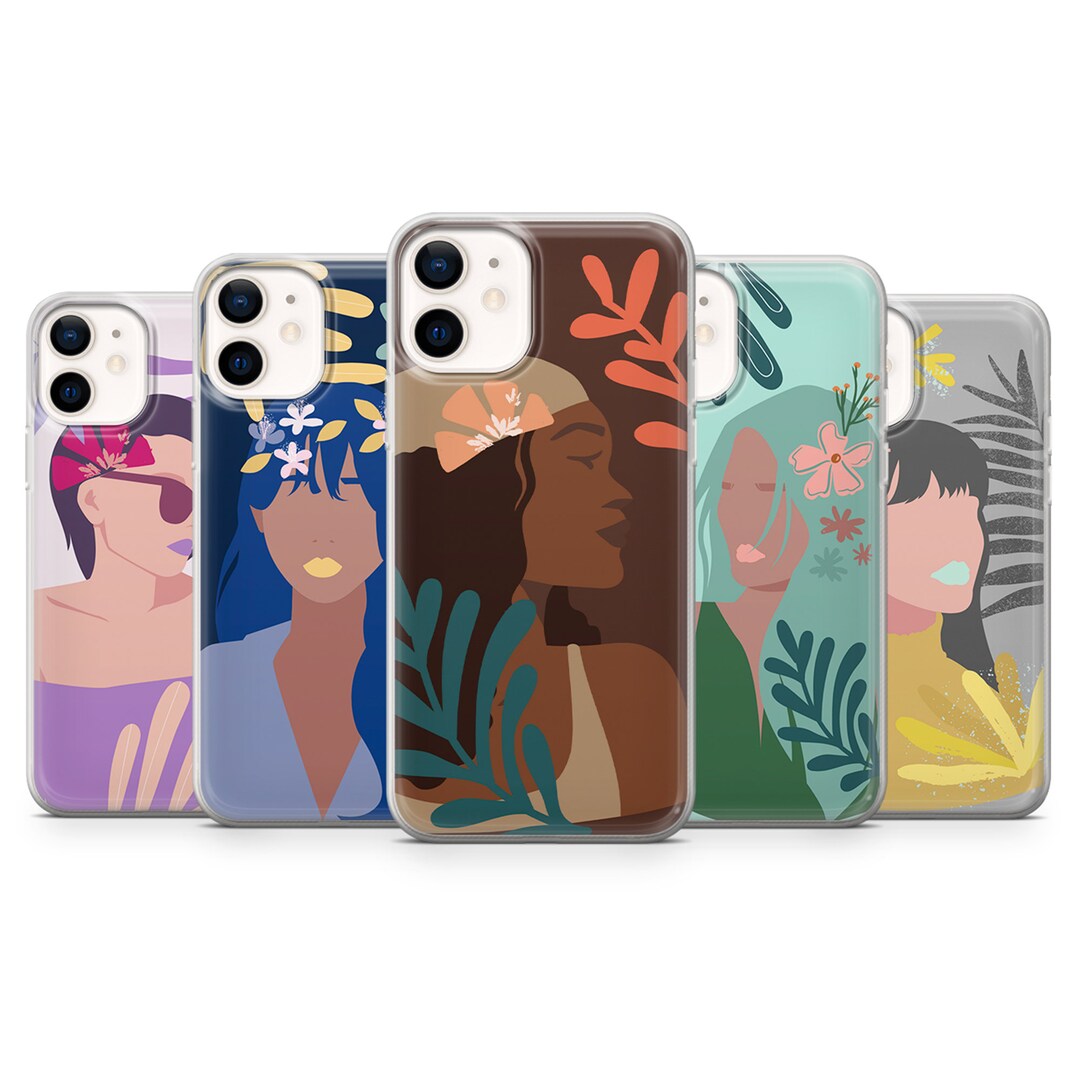 Woman Illustration Phone Case Beautiful One Line Gel Cover Fits ...