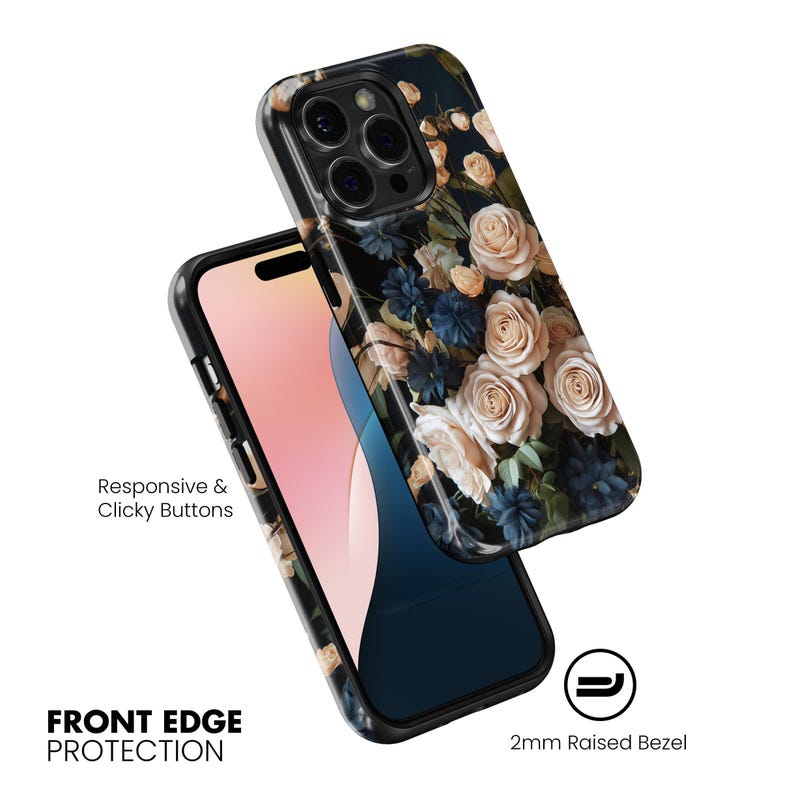 Romantic Rose Floral Phone Case iPhone 17 Pro Max S26 Ultra Pixel Gift ...