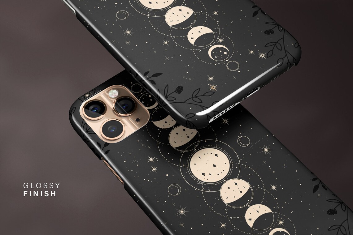 Moon Phases Celestial iPhone 14 13 12 11 Pro Max Case iPhone X XR XS ...