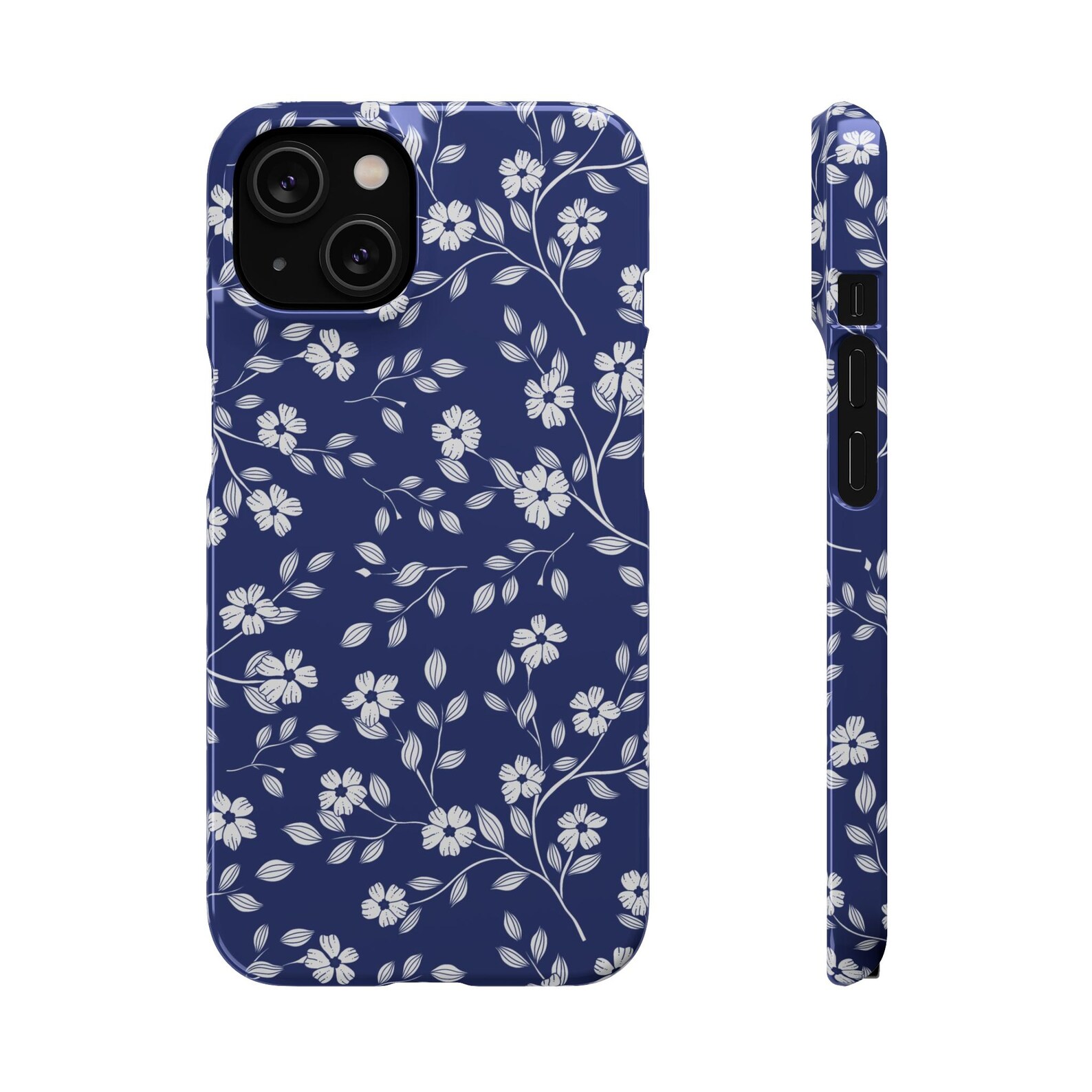 Blue Floral Phone Case, iPhone 17 Pro Max Case, S26 Ultra & Pixel Cover ...