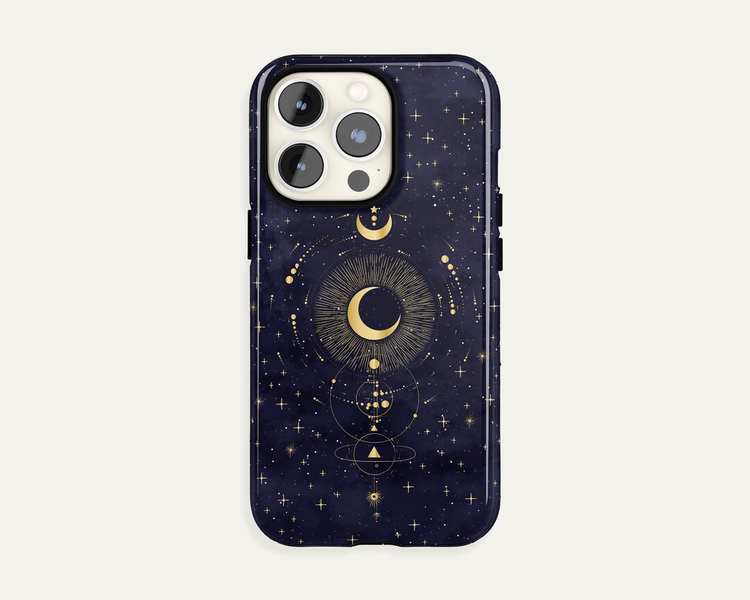 MOON iPhone Case 15 14 13 12 11 Pro Max Celestial, Night Starry iPhone ...