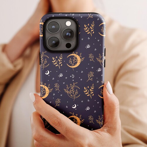 MOON Iphone 12 11 Pro Case Floral Celestial Iphone 12 Mini - Etsy