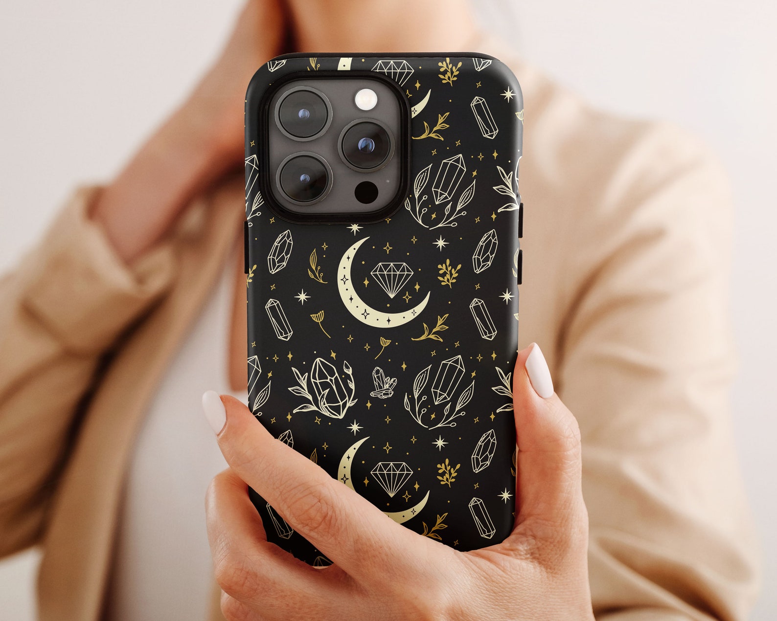 Moon Diamond iPhone 12 11 Pro Case Stars Celestial Phone Case, iPhone ...