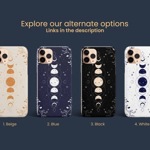 Moon Phases Celestial iPhone 14 13 12 11 Pro Max Case iPhone X XR XS ...