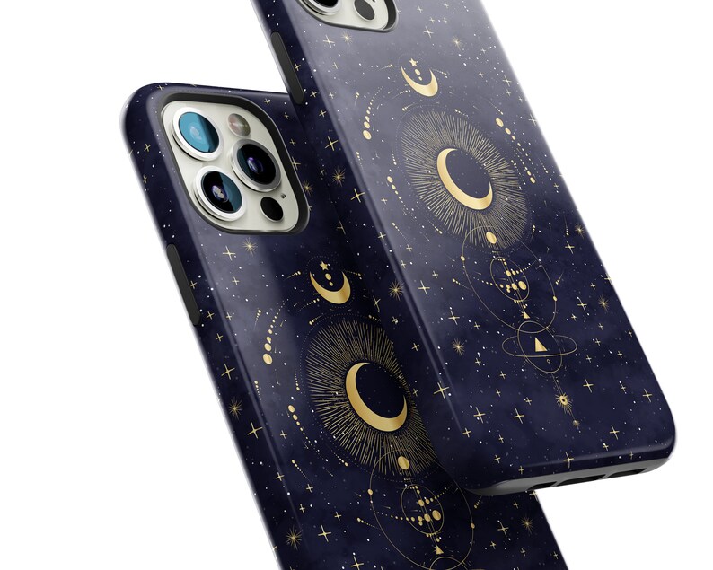 MOON iPhone Case 15 14 13 12 11 Pro Max Celestial, Night Starry iPhone ...