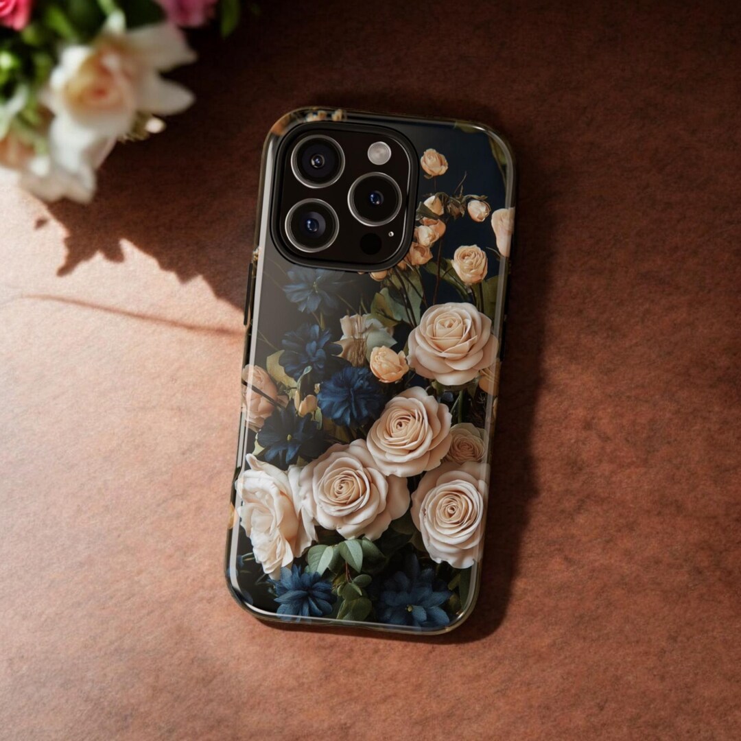 Romantic Rose Floral Phone Case iPhone 17 Pro Max S26 Ultra Pixel Gift ...