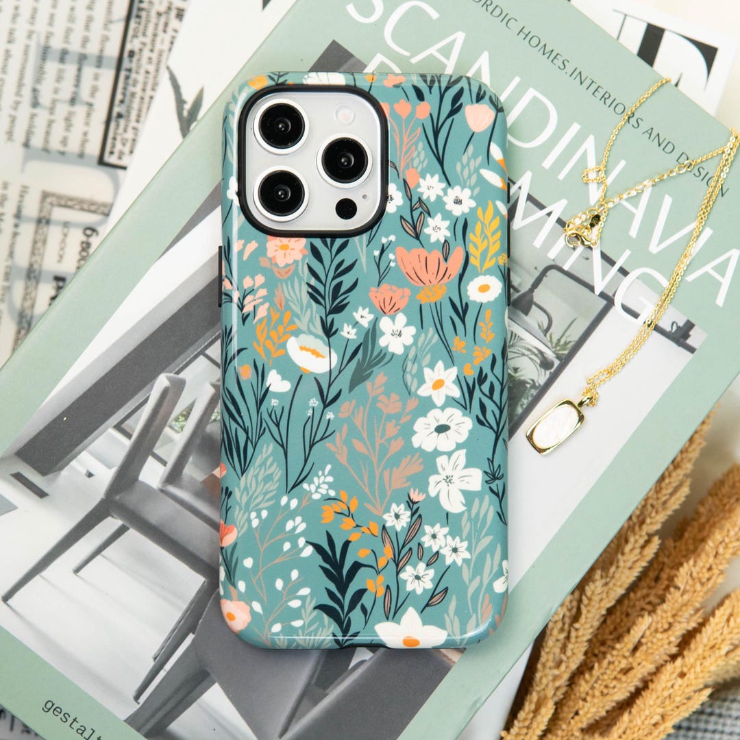 SPRING Cute Wildflowers iPhone Case 14 13 12 11 Pro Max, Pastel Floral ...