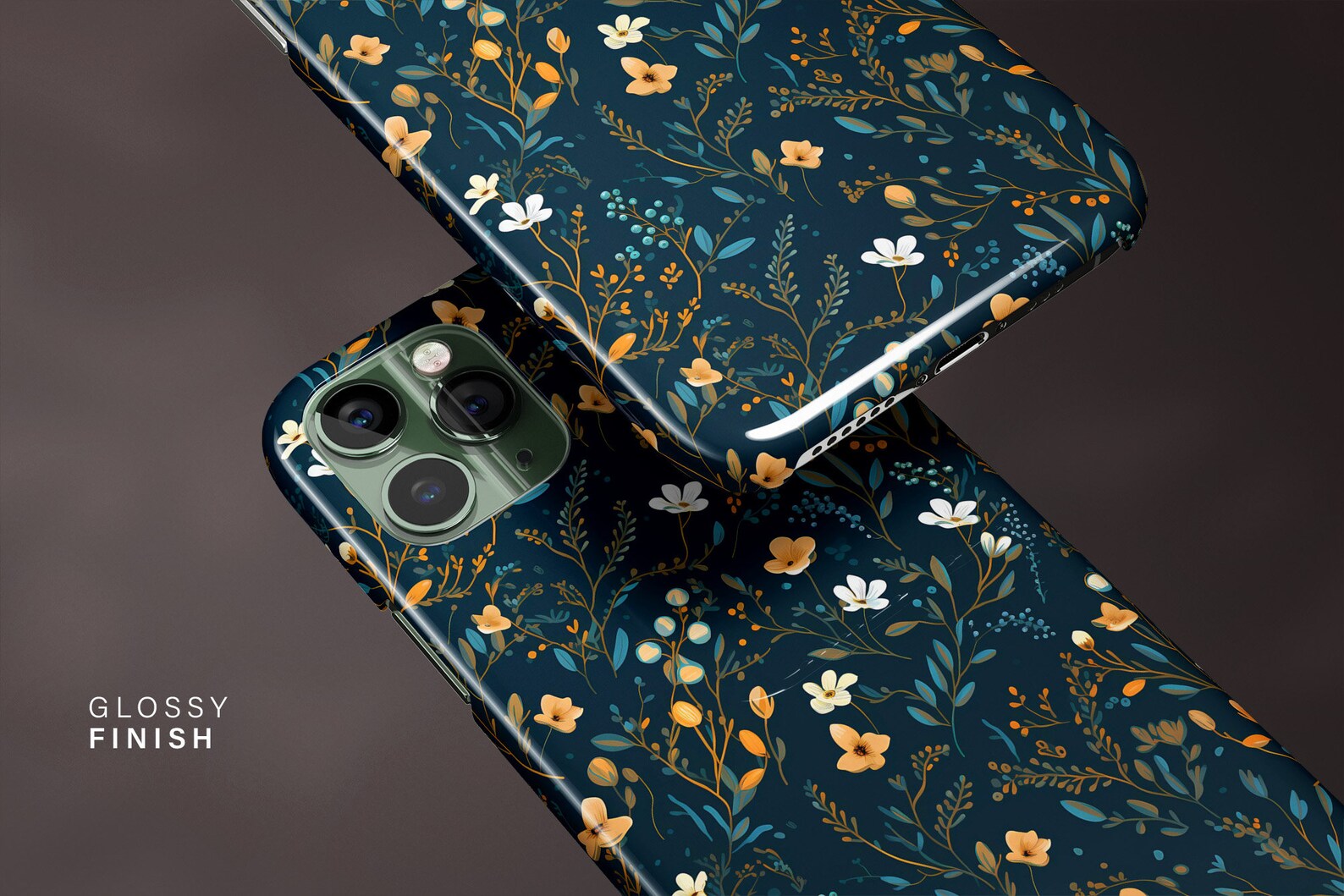 Blue Floral iPhone Case Botanical Garden Blossom Nature Cottagecore ...