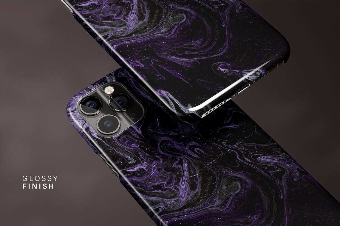 Black Purple Pink Marble iPhone 15 14 13 12 11 Pro Max, Abstract Liquid ...