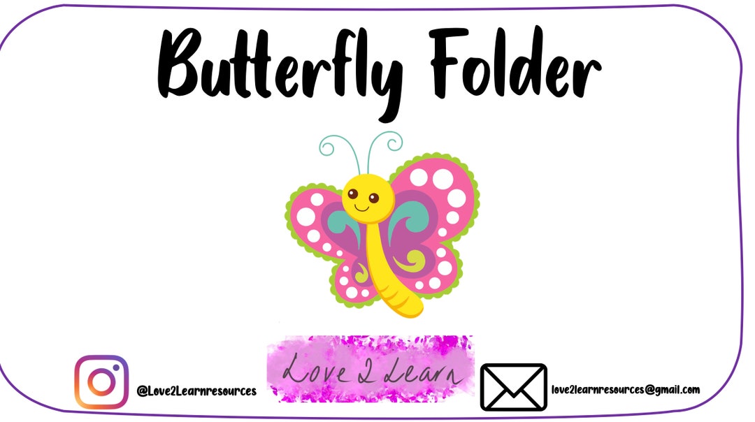 Personalised Butterfly Folder | Preschool Learning Resource ...
