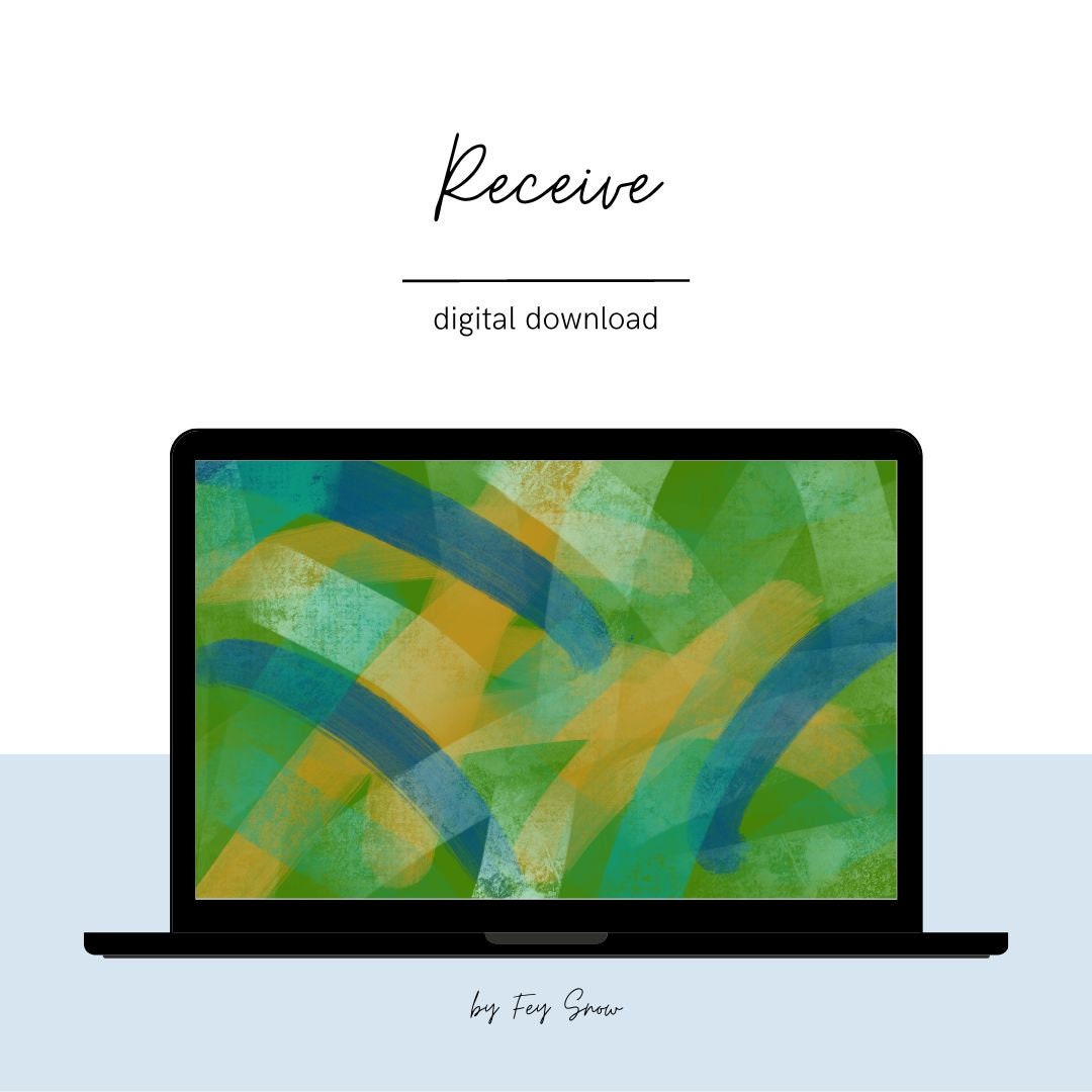 Receive Green Abstract Desktop Wallpaper Unique Desktop - Etsy