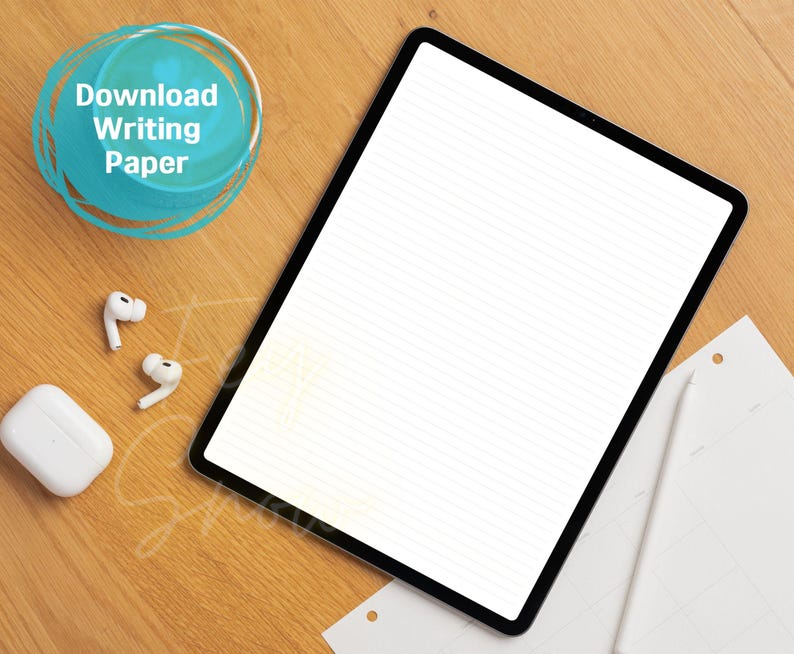 Printable Pink Lined Paper Template for Notes Journaling or Writing ...