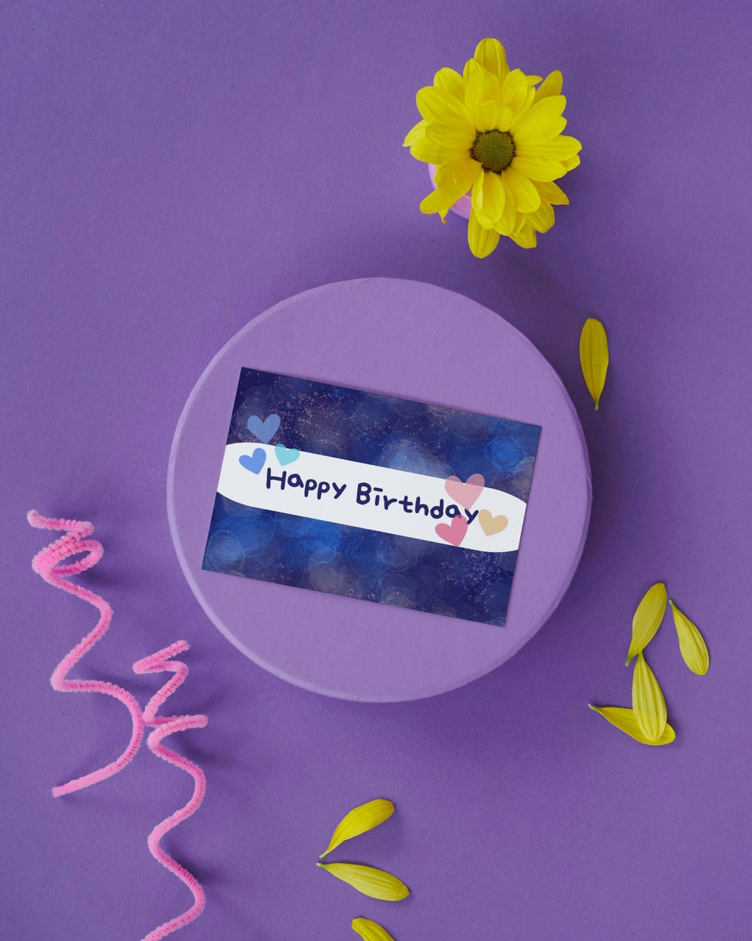 Happy Birthday Card, Starry Night, Universe Greeting Card, Digital ...