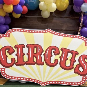 Ab1761qs Circus Sign Cutouts Set Party Props Set, Stands Not Included ...
