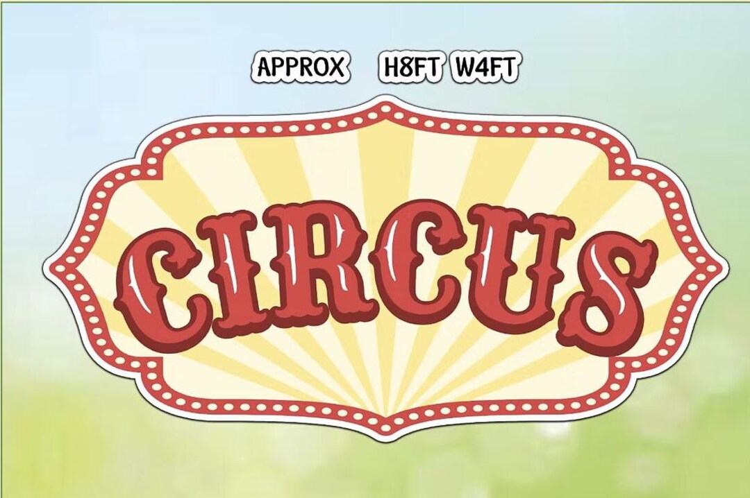 Ab1761qs Circus Sign Cutouts Set Party Props Set, Stands Not Included ...