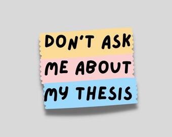 My Thesis Sticker - Etsy