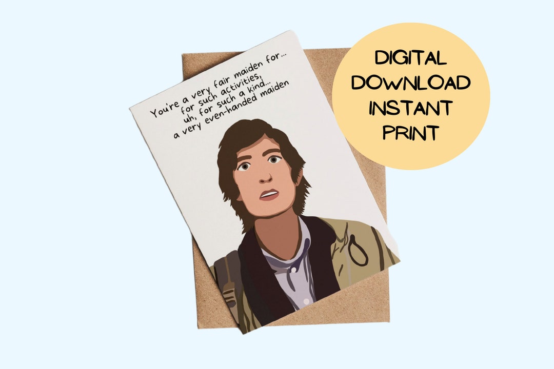 Cousin Greg Succession Hbo Printable Valentines Anniversary Card Fair Maiden Digital Download Etsy