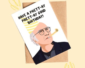 Larry David Birthday Card - Etsy UK