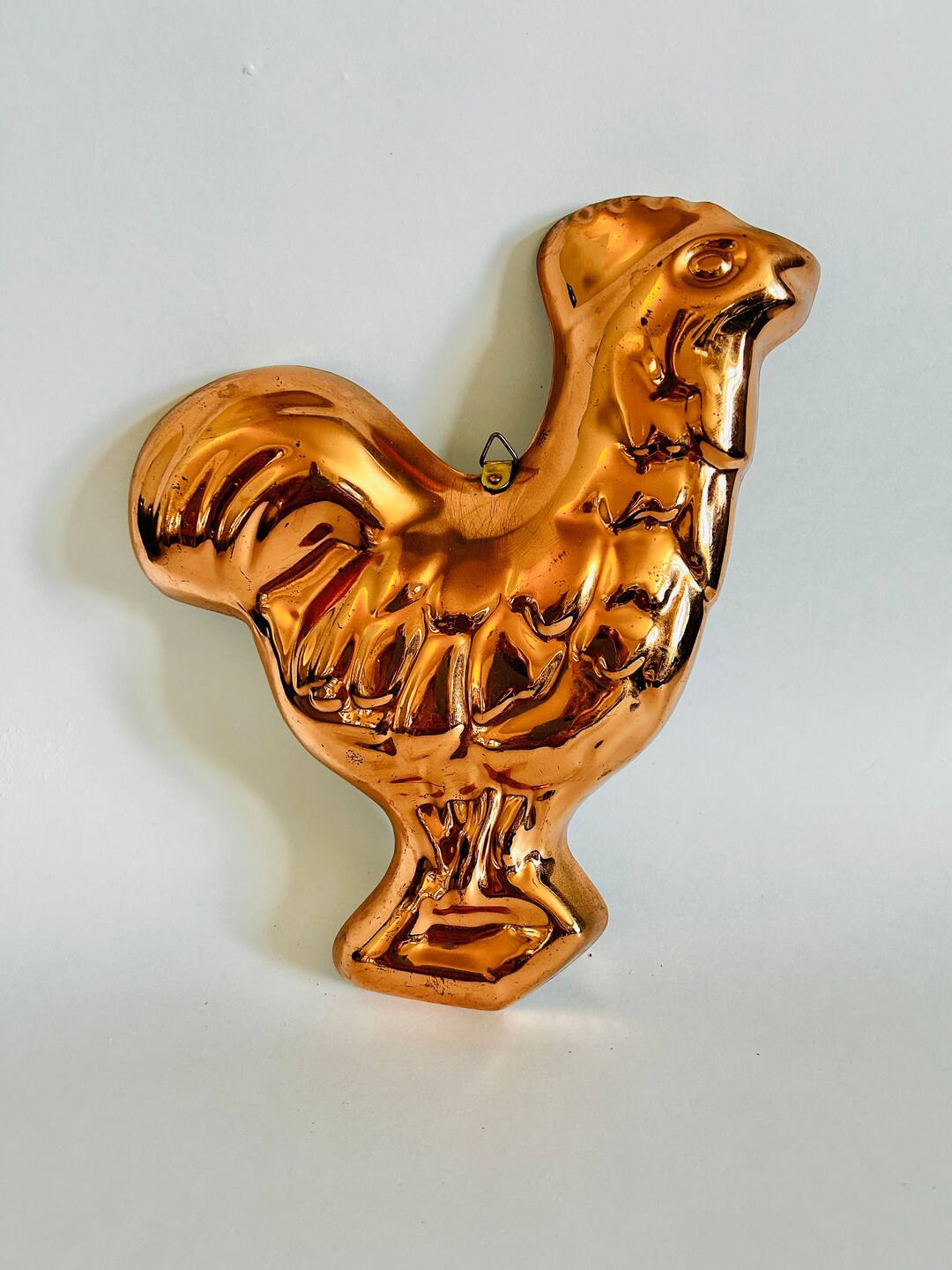 Vintage Copper Rooster Chicken Mold Wall Hanging - Etsy