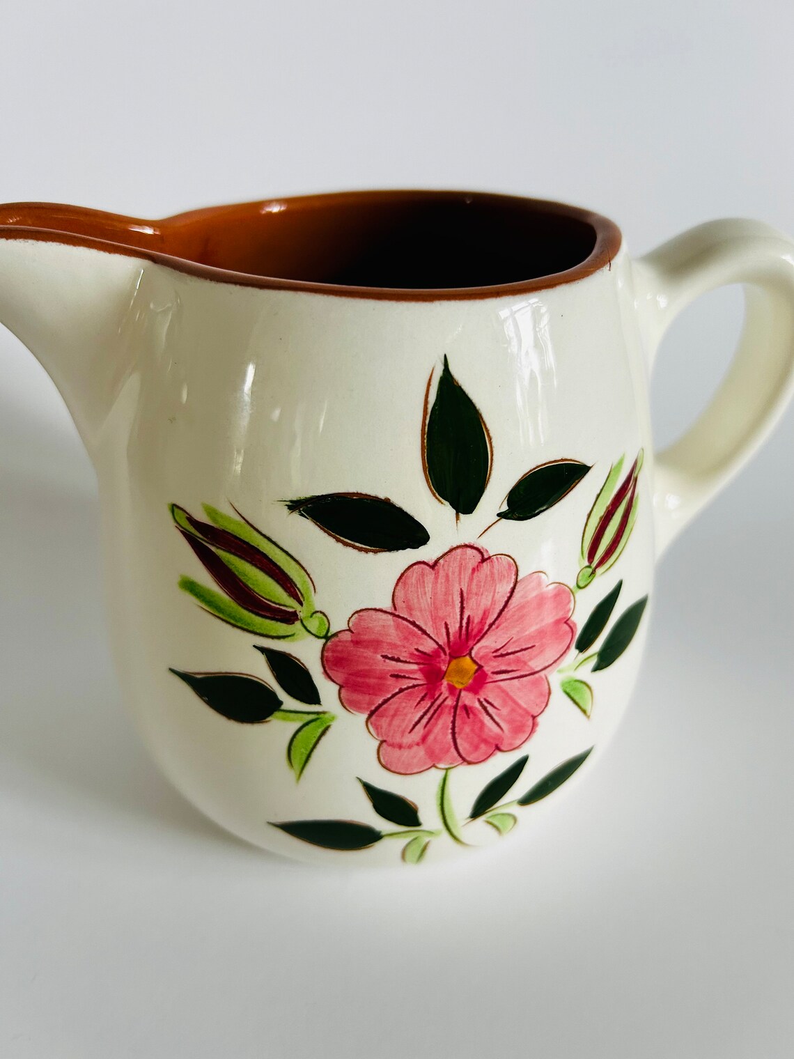 Vintage Mid Century Hand Painted Stangl Pitcher Wild Rose - Etsy