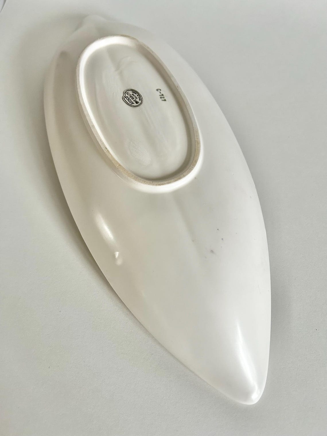 Vintage Ardco Japan Matte White Oval Leaf Dish – Mid-century Modern ...