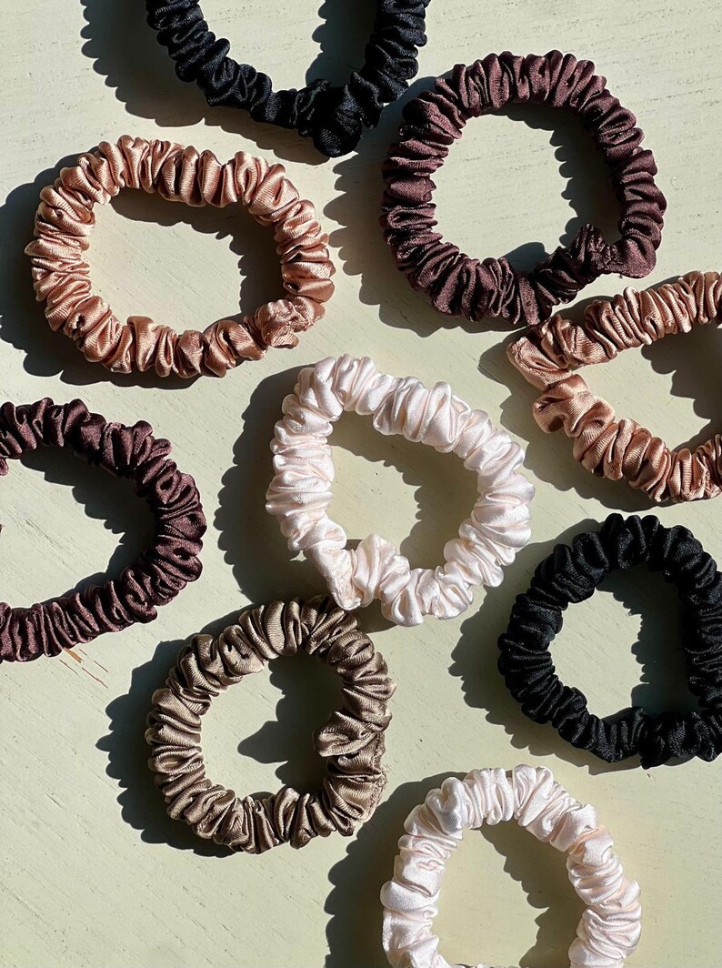 Mulberry Ultra Thin Silk Scrunchie | Silk Scrunchies |hair Accessories ...