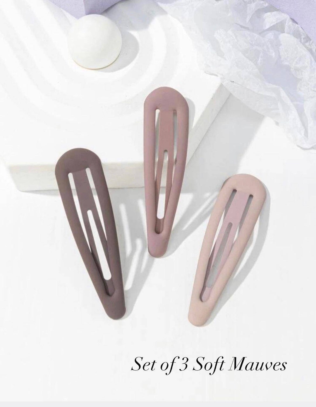 SET Snap Matte Hair Clips, Minimalist Clips for Thin and Thick Hair ...