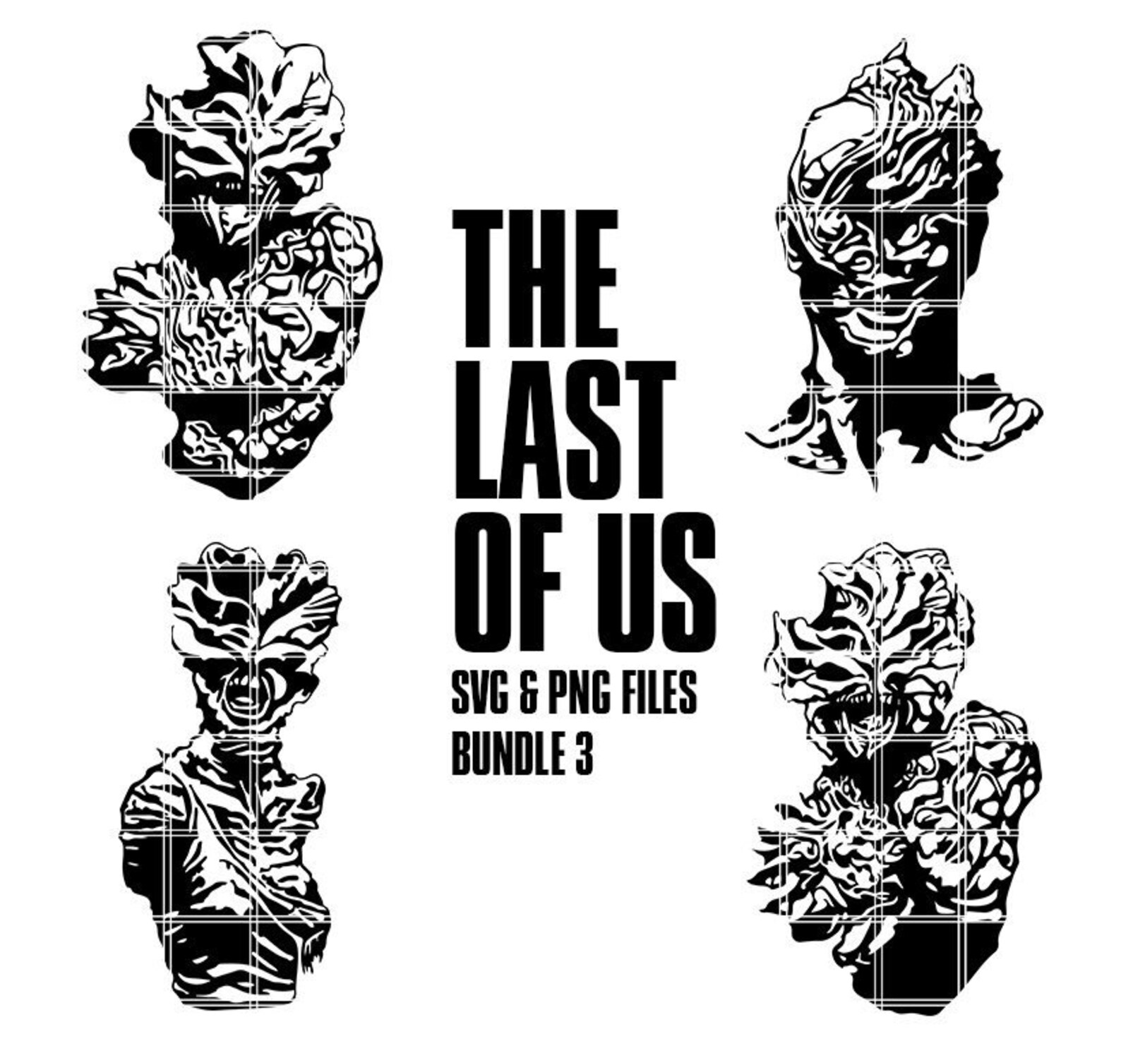 The Last of Us Bundle 3, SVG & PNG Files for Cutting Machines, Infected ...