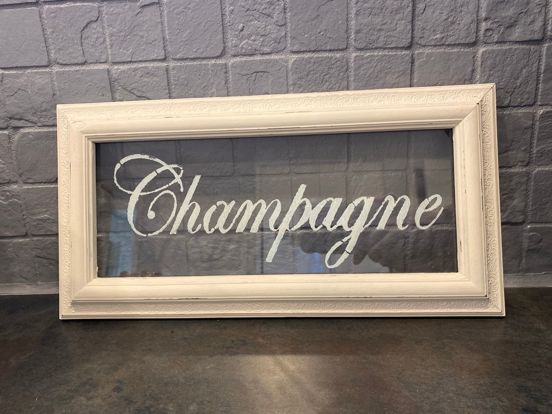 Champagne Window Wall Decor - Etsy
