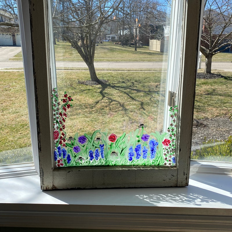 Painted Window Panes - Etsy