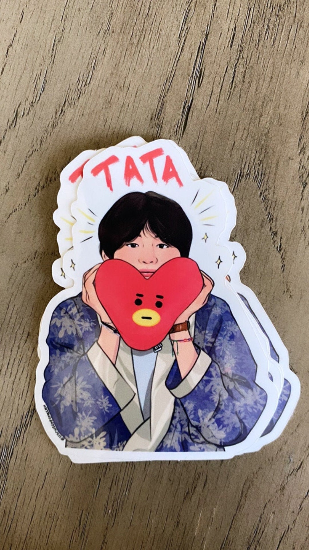 BTS Sticker V+tata (plus Freebies!) - Etsy