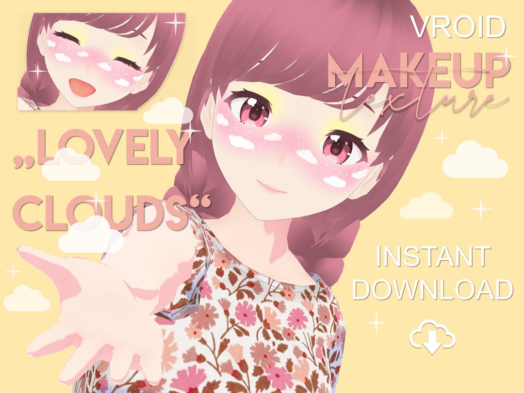 Vtuber Makeup "lovely Clouds" — VROID (1.4.2) Texture "facepaint ...