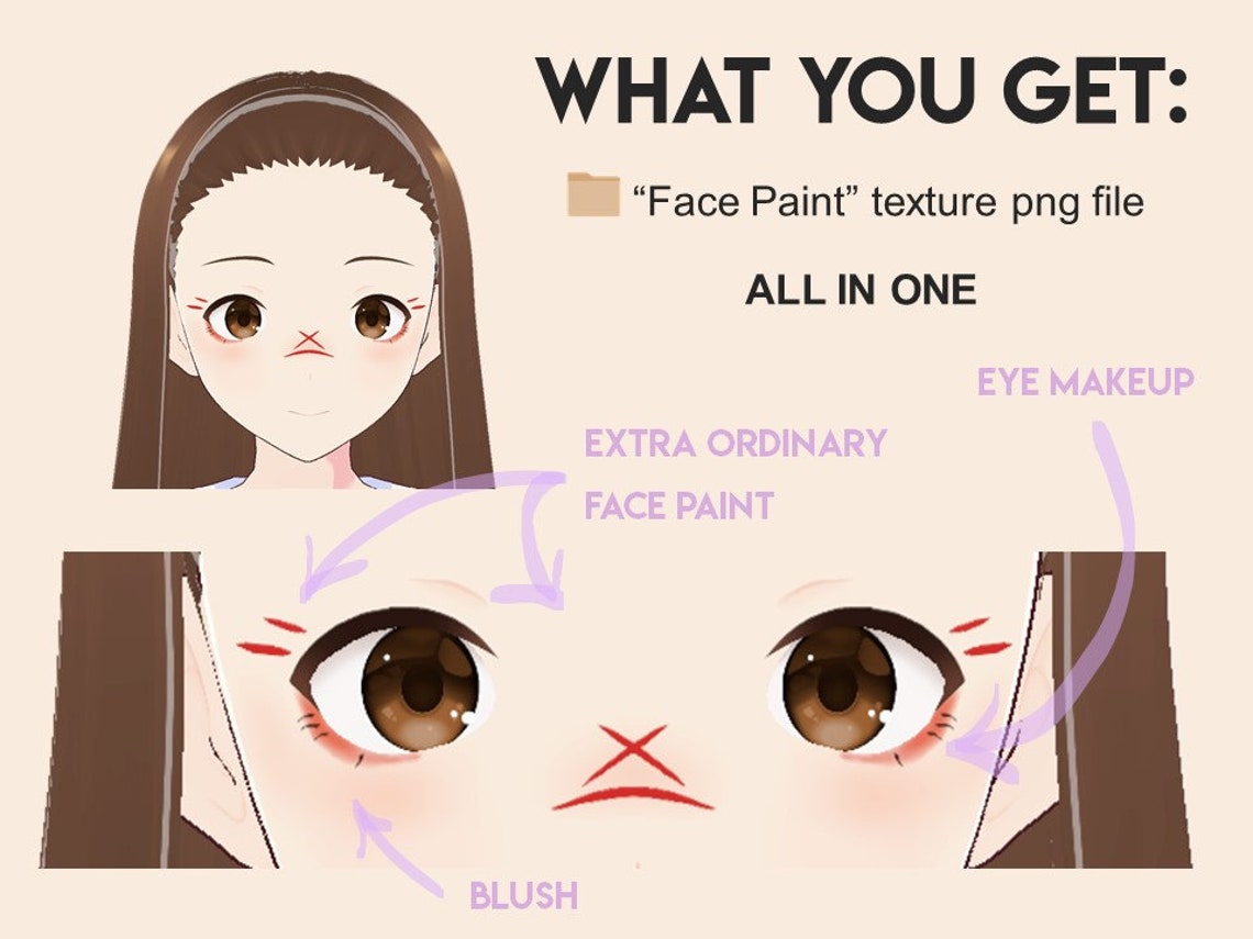 VTuber Makeup "Deadly kiss" — VROID (1.4.2) Textur "FacePaint" + "Lips ...