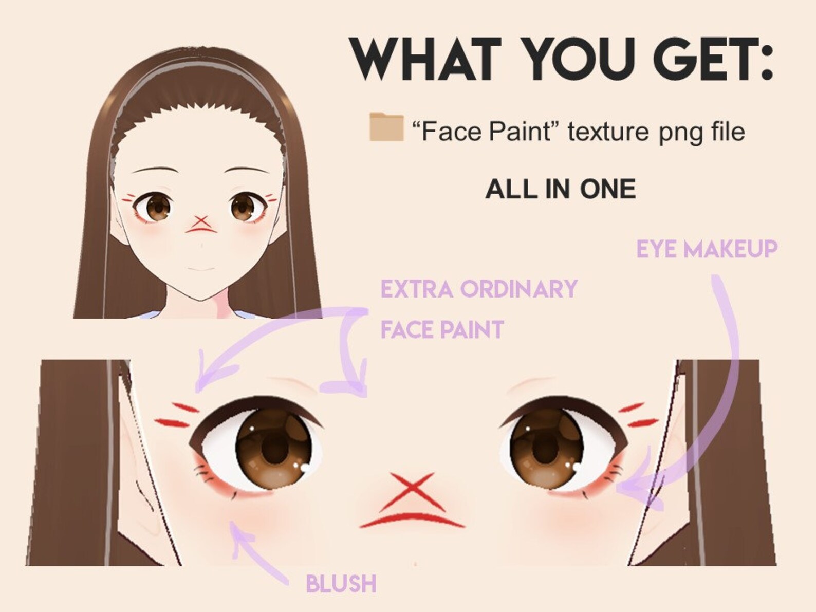 VTuber Makeup "Deadly kiss" — VROID (1.4.2) Textur "FacePaint" + "Lips ...