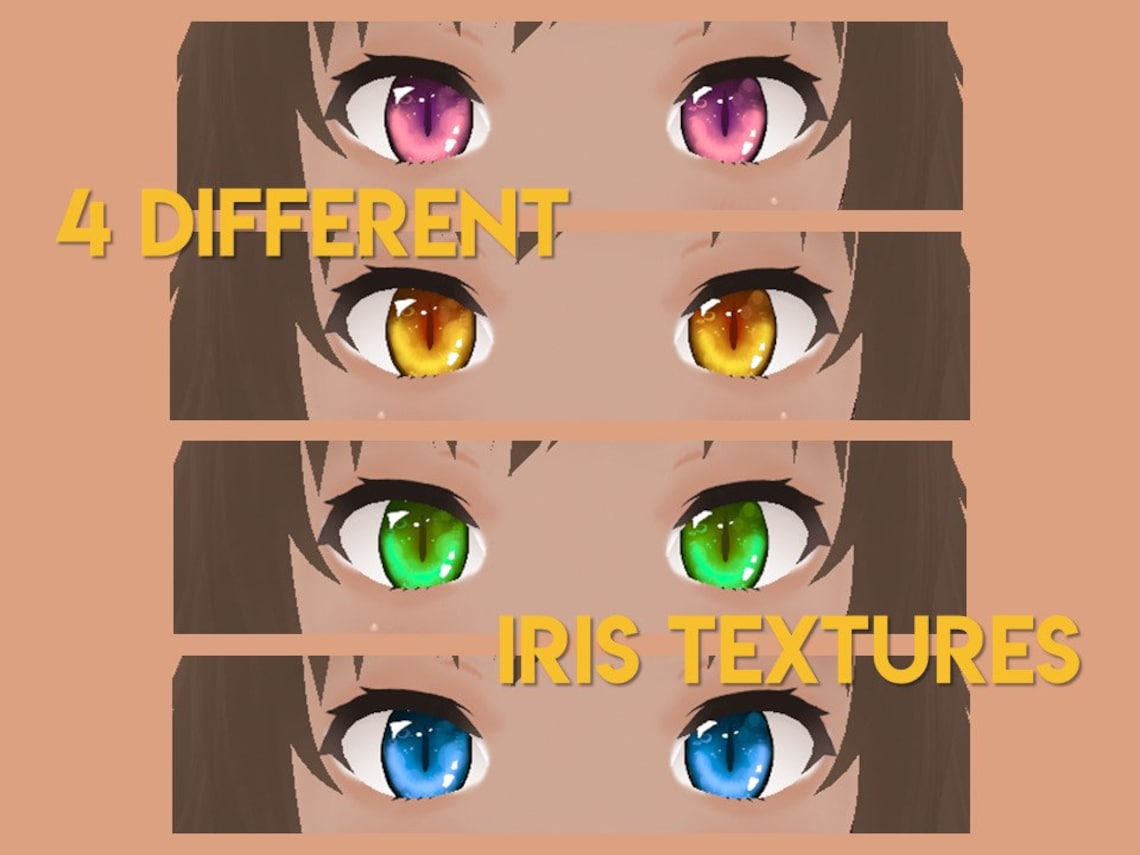 Vtuber Eyes (4 Colors) — VROID (1.4.2) Texture "iris" + "highlight ...