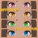 Vtuber Eyes (4 Colors) — VROID (1.4.2) Texture "iris" + "highlight ...