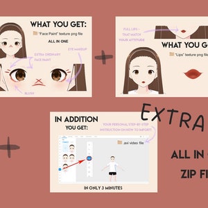 Vtuber Make-up "deadly Kiss" — VROID (1.4.2) Texture "facepaint ...